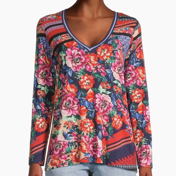 Johnny Was | Tops | Johnny Was The Janie Window Favorite Long Sleeve V ...